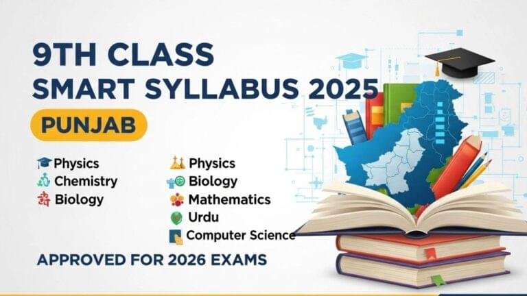 9th Class Smart Syllabus 2025-26 Revised Official PDF (All Subjects) - Today Affairs